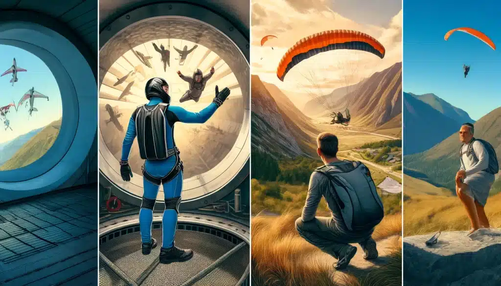 Paragliding VS skydiving - Oceanwingz